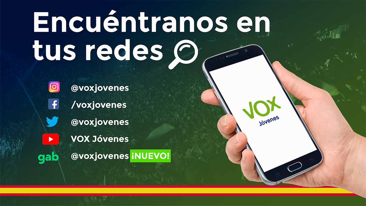 Síguenos en nuestras redes sociales - VOX Síguenos en nuestras redes sociales - VOX