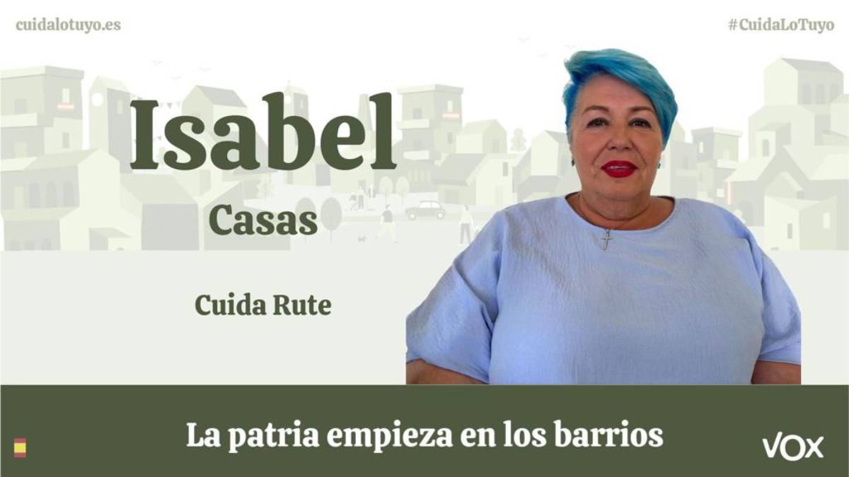 Isabel Casas es nombrada candidata de VOX a la alcaldía de Rute