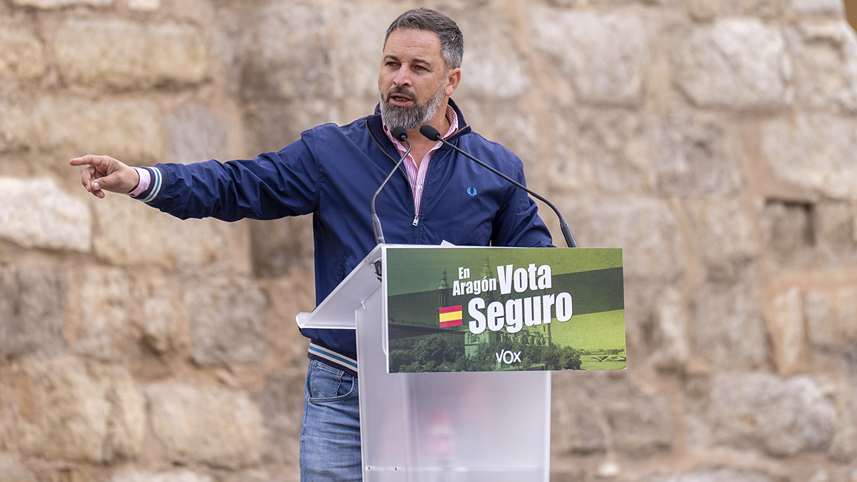 Santiago Abascal lidera el mitin de VOX este sábado en la plaza de ...